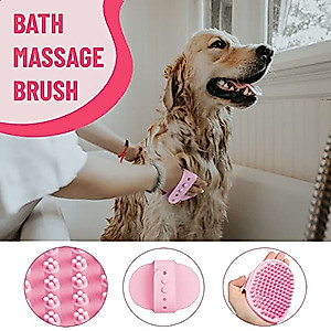 Dog Brush Shedding Kit Grooming - Dog Grooming Dog Brush for Shedding Short Haired Dogs, Deshedder Brush for Dogs, Dog Grooming Combs, Dematting Combs Set Pink