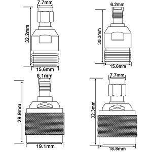 onelinkmore Signal Booster Adapter Kit N Type to RP-SMA Kit 4 Types N Male female to RP SMA Male Female for Wifi Antenna 4G Antenna CB Radio Antennas Broadcast Ham radio AV Transmitter TP-Link Netgear