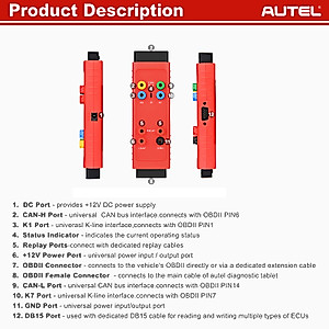 Autel 2024 G-BOX3 Accessory Tool, Upgraded of Gbox2, Gbox3 Key Programming Adapter for Mercedes-Benz/for BMW, Writing Boot Mode Bench Method, Works W/MaxiIM IM508(S) + XP400, IM608 PRO II, IM608S II