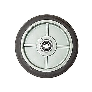 HaulPro Hand Truck Wheels -Set of 2- Flat-Free Dolly Wheels Replacement - Heavy Duty 8 x 2 inch Rubber Dolly Tires - 350 lb. Capacity - Semi-Precision Bearings - Ideal for Hand Truck, Utility Cart