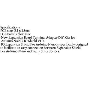 Gump's grocery Expansion Board Terminal Adapter DIY Kits for Arduino Nano IO Shield V1.0