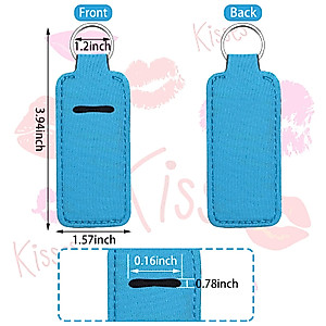Yisong Lipstick Holder Keychain Neoprene Lip Balm Holder Portable Lip Gloss Keychain Pocket Keychain Women Travel(40 Pack)
