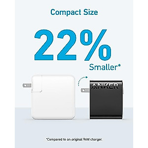 Mac Book Pro Charger, 100W USB C Charger, Anker Compact and Foldable Fast Charger for MacBook Pro, MacBook Air, Samsung Galaxy, iPad Pro, and All USB C Devices, 5 ft USB C to USB C Cable Included