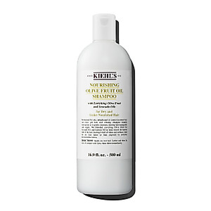 Kiehl's Nourishing Olive Fruit Oil Shampoo, Moisturizing Hair Shampoo for Dry & Damaged Hair, Leaves Hair Soft and Shiny, Restores Shine, with Avocado Oil & Lemon Oil - 16.9 fl oz