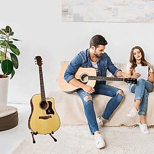 HilerPunk Guitar Stand,Solid wood Acoustic Guitar Stand,Classical Electric Guitar Stand,A-Frame Folding Bass Guitar Display Stand,Guitar Accessories,Compatible with Cello,Mandolin,Bass, Banjo,Ukulele