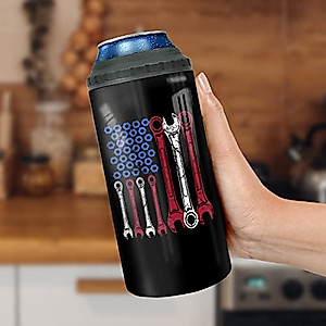 winorax Mechanic 4-in-1 Tumbler Can Cooler Gifts for Mem Dad Uncle Fathers Day 16Oz Mechanics Tumblers Stainless Steel