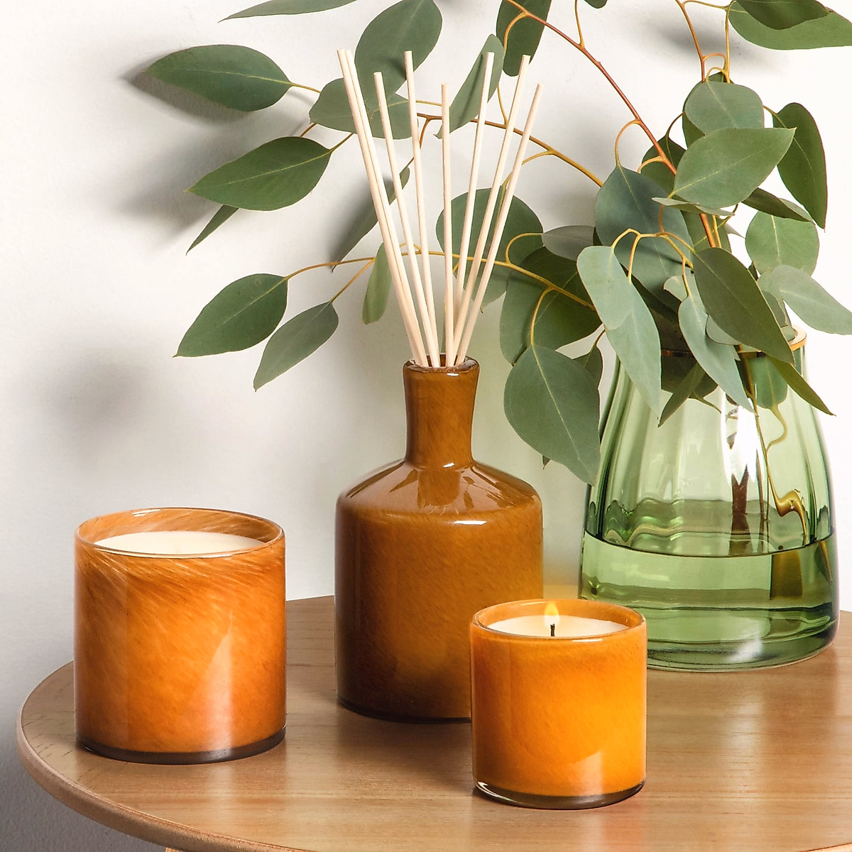 LAFCO New York Classic Candle, Amber Black Vanilla - 6.5 oz - 50-Hour Burn Time - Reusable, Hand Blown Glass Vessel - Made in The USA