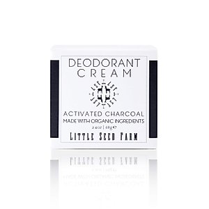 Little Seed Farm All Natural Deodorant Cream, Aluminum Free Deodorant for Women or Men, 2.4 Ounce - Activated Charcoal