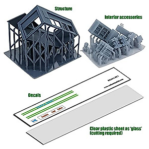 Outland Models Railway Scenery Convenience Store & Accessories 1:160 N Scale