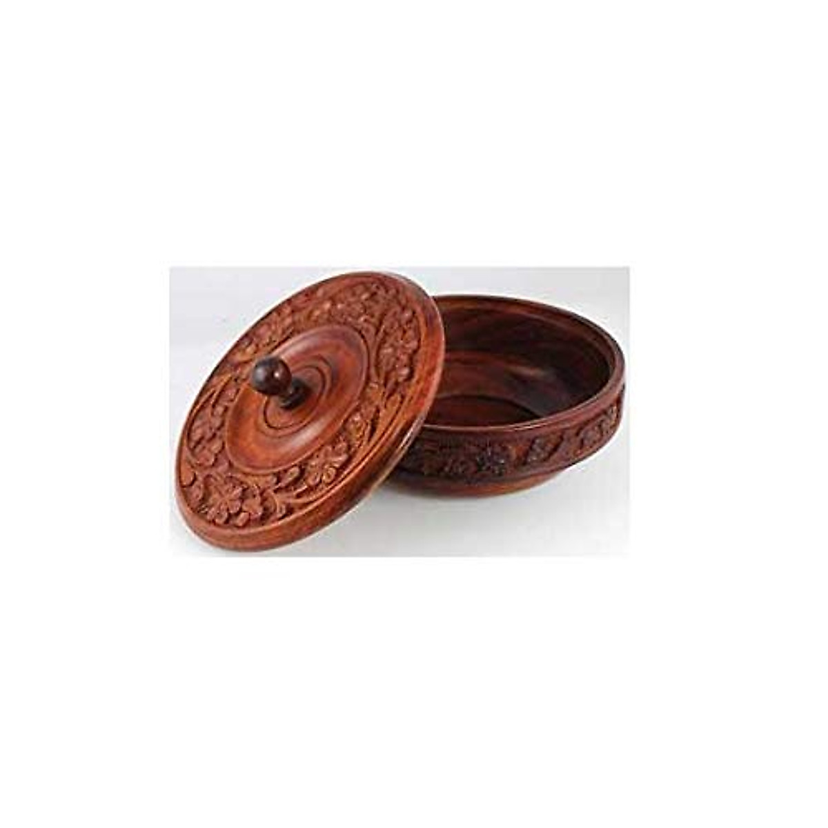 AzureGreen RB339 Wooden Ritual Bowl With Lid