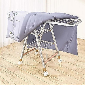 Clothes Drying Racks Outdoor, Heavy Duty Laundry Drying Rack, Portable Drying Rack Clothing, Folding Space Saving Garment Rack, Blanket Rack Clothesline, for Indoor Outdoor
