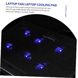 UKCOCO Computer Radiator Laptop Cooling Pad Laptop Stand Portable Laptop Fan Cooler Laptop Stand Cooler Laptop Stand for Desk Cooling Stand Laptop Mount Bracket Plate Plastic Notebook S6