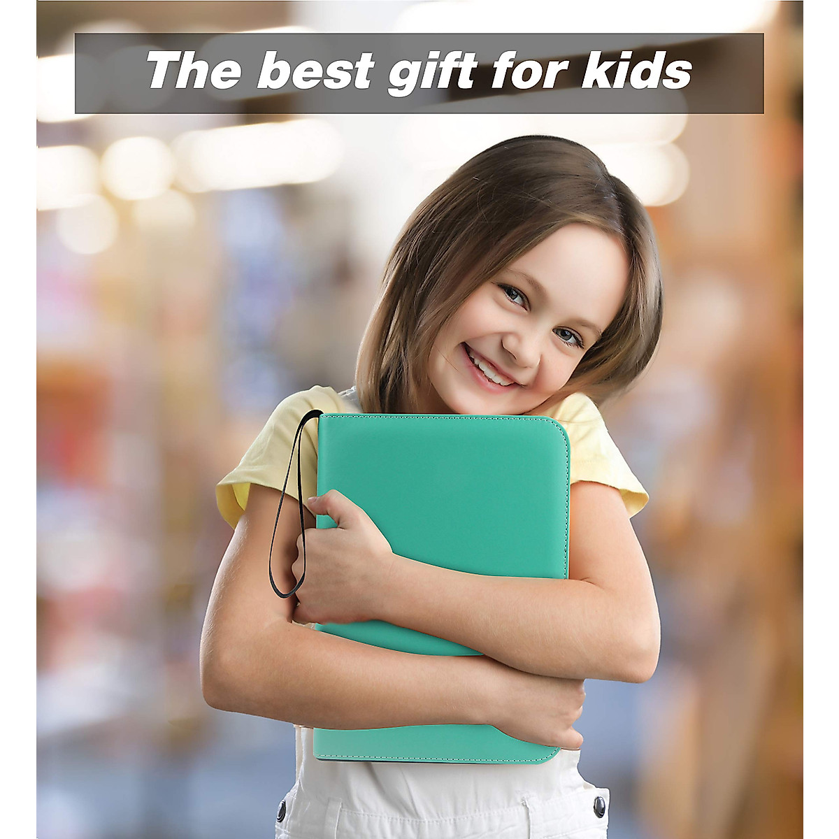 400 Pockets TONESPAC Card Binder Carrying Holder Compatible with Trading Cards Binder, Coupon Organizer Baseball Card Sleeves, Sports Cards (Teal)