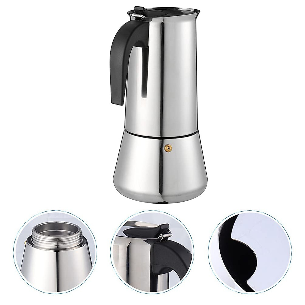 Hemoton 1pc Stainless Steel Pot Stovetop Espresso Maker Stainless Steel Stainless Steel Espresso Maker Stainless Steel Tea Kettle Espresso Coffee Pot Crafting Supplies Concentrate