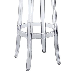 Modway Casper Modern Acrylic Bar Stool in Clear - Fully Assembled