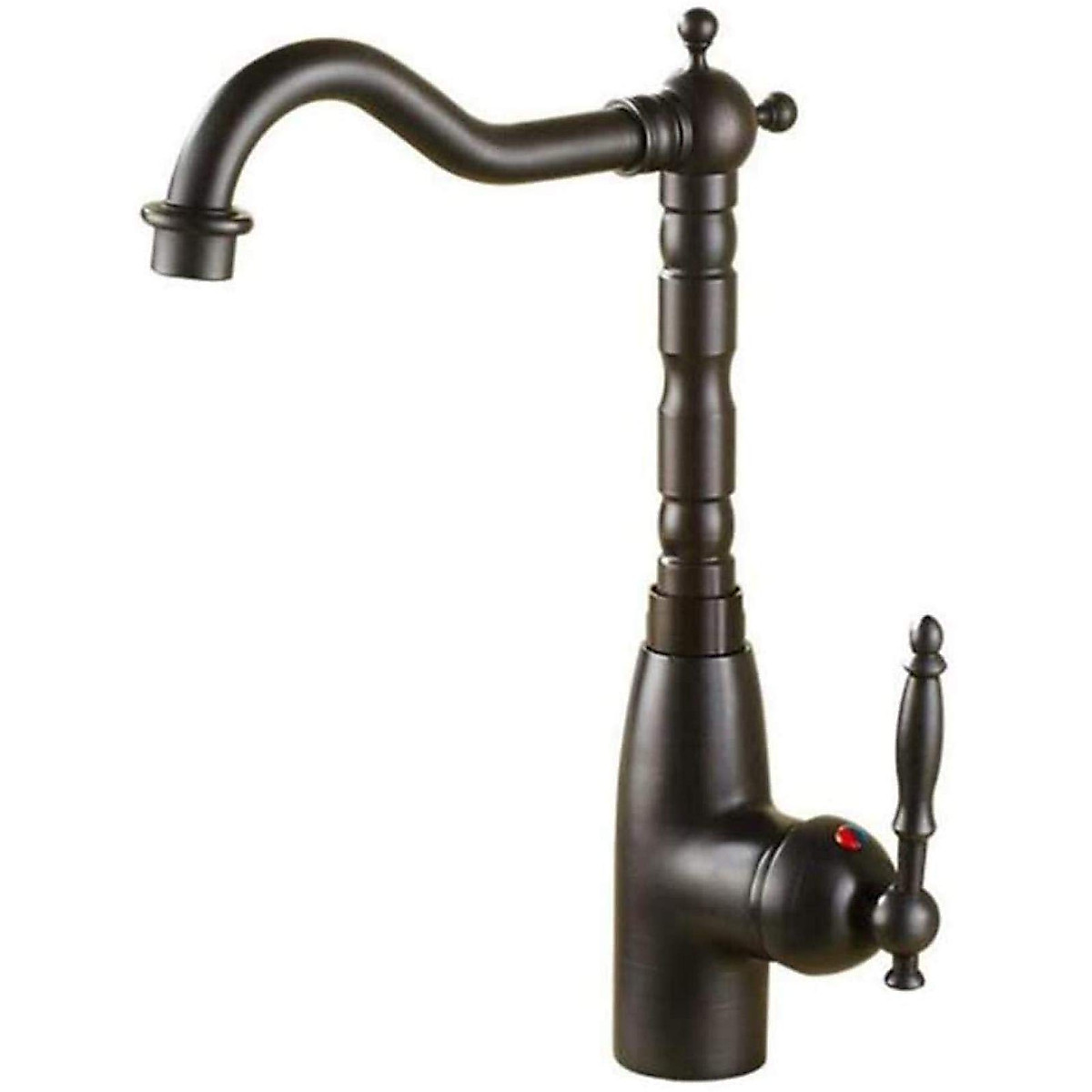 Bathtub Faucet Antique Black Kitchen Taps Single Lever Sink Mixer Tap 360 Degree Swivel Spout Water Faucet in Brass
