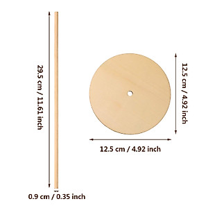 Boao 5 Pieces Wood Donut Stands Donut Holder Detachable Donut Display Stand for Wedding Birthday Party Supplies (Round Style)