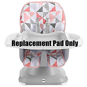 Replacement Cover for Fisher-Price Space Saver High Chair Rosy Windmill FLG98 ~ Replacement Cotton/Foam Pad ~ Pinks, Rose, White and Gray