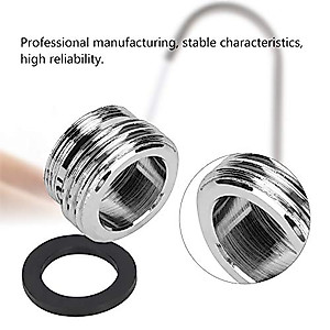 Kitchen Skin Aerator Faucet Adapter, Faucet Garden Hose Adapter Valve, Chrome Plated Brass Male Female Faucet Adapter to Connect Garden Hose, Dual Threads Faucet Aerators with Gasket