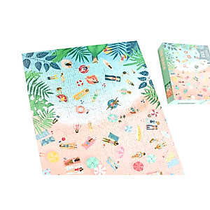 500 Piece Puzzles for Adults - Jigsaw Puzzles 500 Pieces - 500 Piece Puzzle - Day at The Beach - Beautiful Artistic Tropical Jigsaw Puzzles for Adults, Teens and Families
