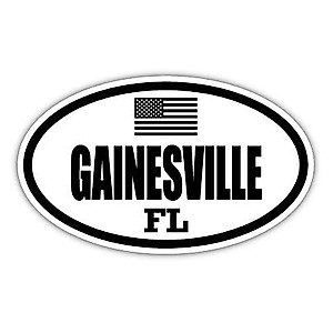 3 Pack Reflective Gainesville FL Florida Alachua County Stealthy US Flag Euro Decal Sticker Vinyl for Hard Hats, Bottles, Glass, Toolbox 2" x 3"