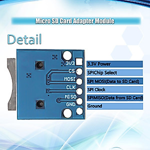 10pcs Micro SD SDHC TF Card Adapter Reader Module with SPI Interface Level Conversion Chip Compatible for Arduino Raspberry PI