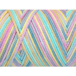 250 gr ICE YARNS Macrame Cotton Print (80% Cotton) Yarn Yellow Light Grey Pink Blue Mint Green