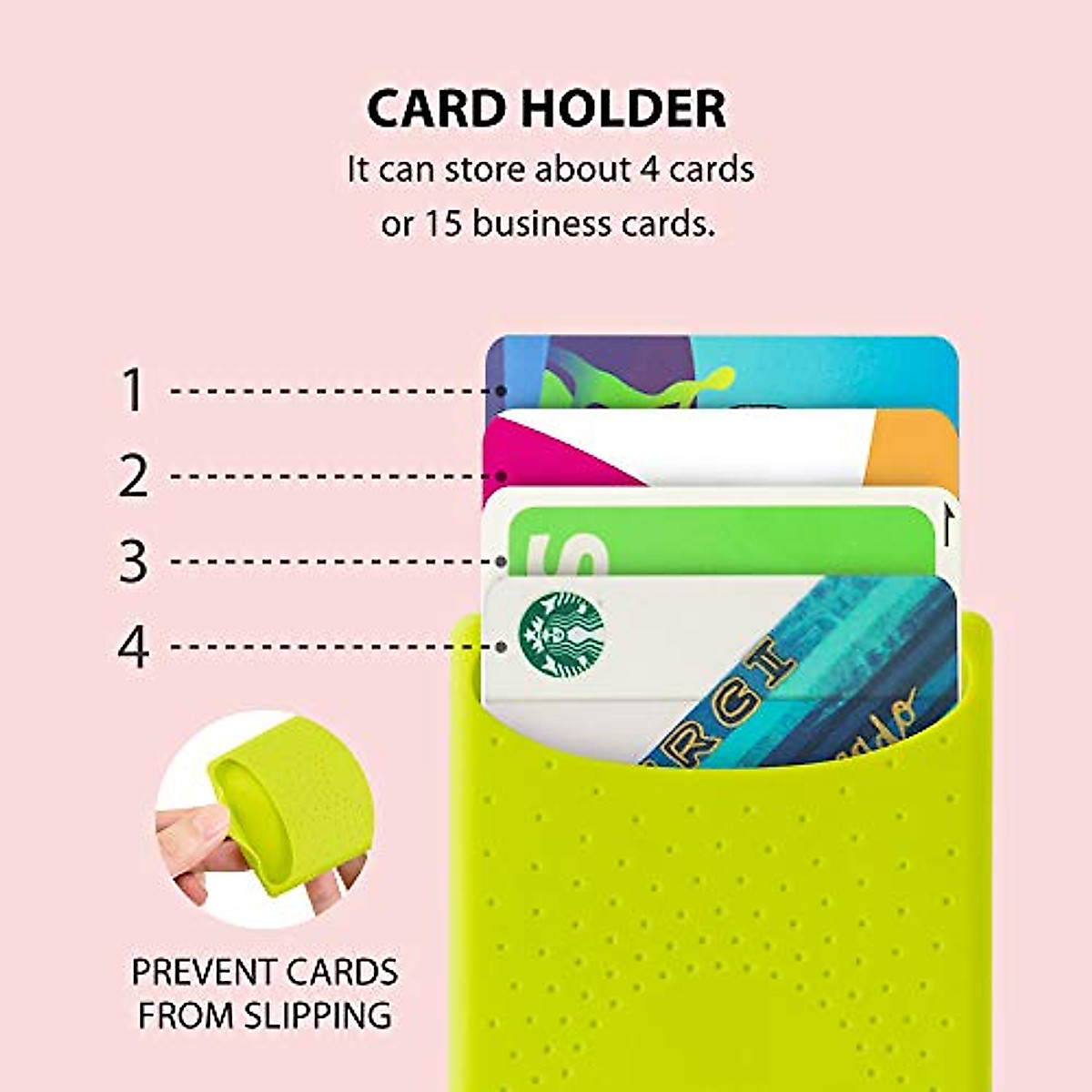 【Bone】 Lanyard Phone Tie 2 with Card Holder, Universal Phone Lanyard Neck Holder, Cell Phone Lanyard w/Card Holder for iPhone 12 11 Pro Max, Galaxy S Pixel, Fits 4 to 6.7"- Miao Cat