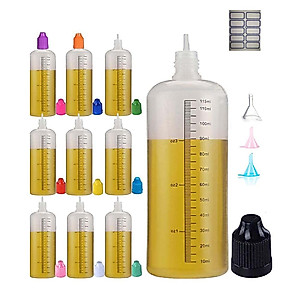 fengwanda 10pcs Empty 120ml PE Unique Dropper Bottle DIY Liquid dispensor