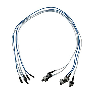 SJZBIN 5pcs ATX PC Motherboard Power Switch Cord Power Momentary Connector Cable 2 Pin SW Desktop Computer On Off Restart Button Power Cable 50cm