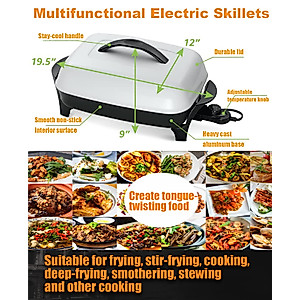 16 inch Nonstick Electric Skillet - Roasts, fries, grills, stews, bakes, and makes one-dish meals.