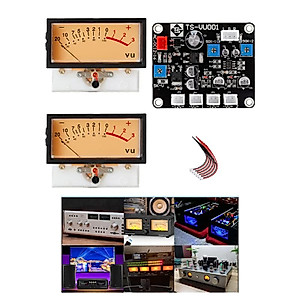 BALAX VU Meter Panel Kit Backlit Decibel/Level Tester with VU Driver Board Backlight