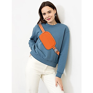 Everywhere Belt Bag, Fashion Small Waist Pouch Fanny Pack Crossbody Bags for Women Men, Unisex Mini Belt Bag with Adjustable Strap for Travel Run Outdoor Cycling and Shopping(Orange)