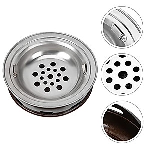 Cabilock Portable Burner Stainless Steel BBQ Grill Charcoal Stove Folding Barbecue Grill Portable for Picnic Garden Terrace Camping Travel Garden Camping Picnic Outdoor Grills