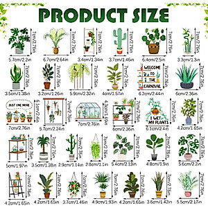 Copkim 32 Pieces Bulk Plant Fridge Magnets Cute Monstera Cactus Refrigerator Magnets Office School Whiteboard Magnet Christmas Plant Lover Gifts Green Vibrant Decoration