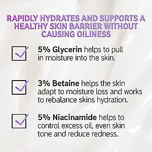 The INKEY List Omega Water Cream Moisturizer, Lightweight Oil-Free Face Moisturizer for Dry Skin, Control Oil Levels and Even Skin Tone, 1.69 fl oz