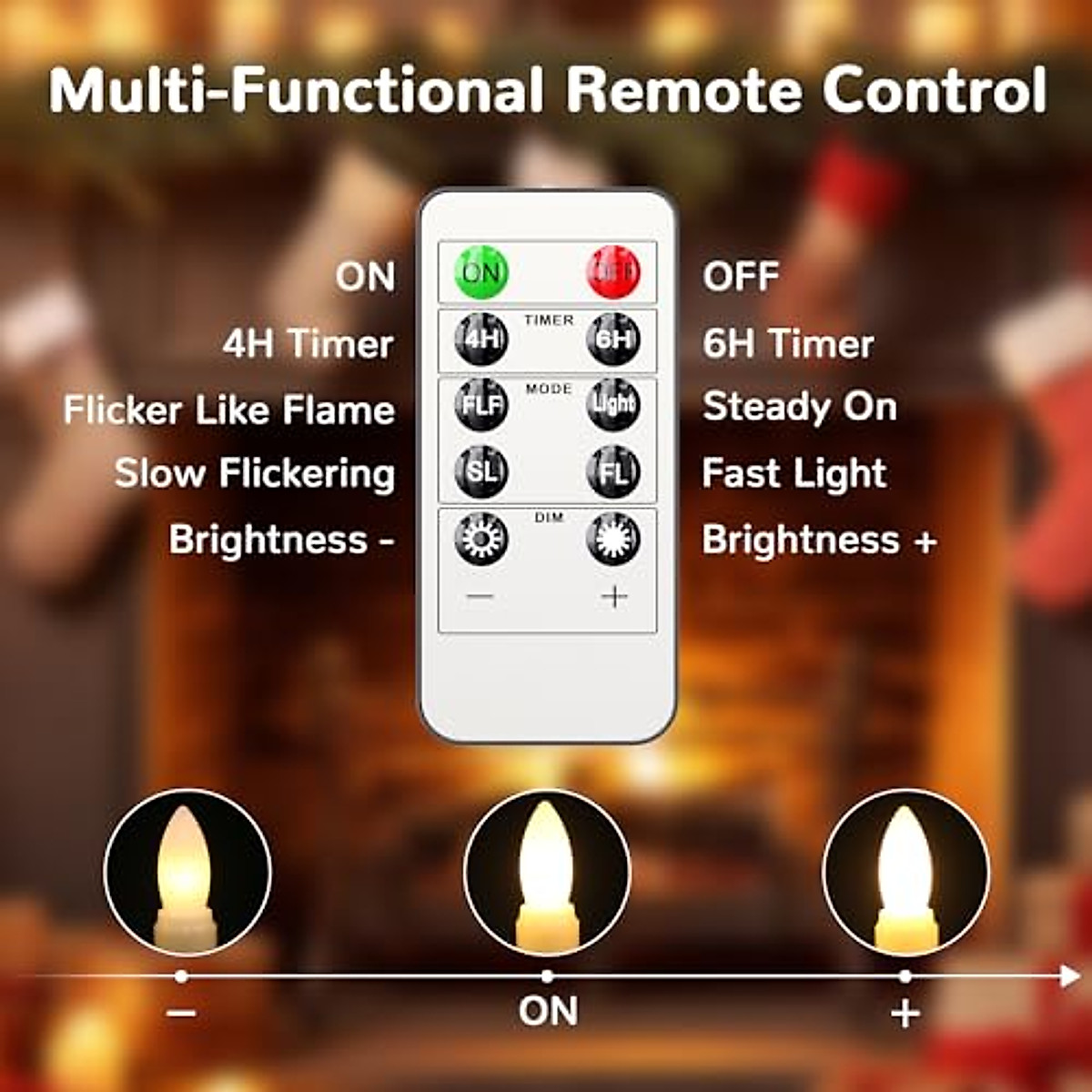 PChero Flameless Candles with Remote Timer, 7.9" Ivory Battery Operated LED Taper Dripless Floating Flickering Candles for Wedding Halloween Thanksgiving Christmas Themed Party Valentines Decorations