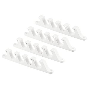 PATIKIL Chaise Adjustment Bracket, 4 Pack 5 Position Lawn Furniture Multi Position Back Support Adjuster for Outdoor Lounge Patio, White