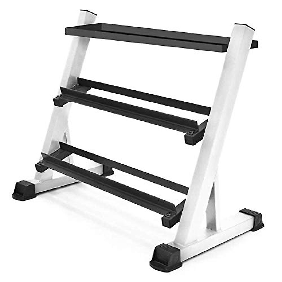 Marcy 3 Tier Steel Dumbbell Rack Free Weight Equipment Storage and Organizer Stand for Home and Gym Workouts, Dumbbells Not Included