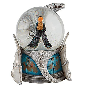 Enesco Harry Potter, Ron and Hermoine Riding Ukranian Ironbelly Dragon Water Globe Waterball, 5.71 Inch, Multicolor