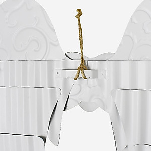 Veclotch Angel Wings Wall Decoration, Antique Hanging Metal Angel with Heart Decorative Angel Wings Wall Sculpture Indoor Outdoor Wall Decor Hanging for Home Bedroom Living Room Garden (1)