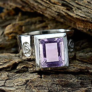 55Carat Choose Your Color Real Gemstone Sterling Silver Birthstone Rings Bezel Style Handmade Size 5-12