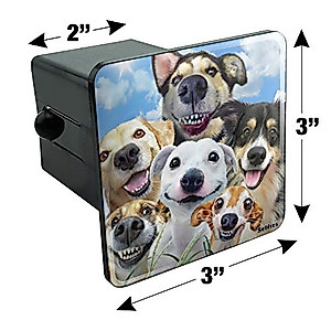 Dogs Smile Selfie Retriever German Shepherd Tow Trailer Hitch Cover Plug Insert