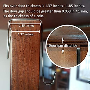 THSIREE 10Pcs Over The Door Hooks, Metal Door Hanger Z Hooks, Sturdy Over Door Hooks for Hanging Clothes, Towels, Coats and More