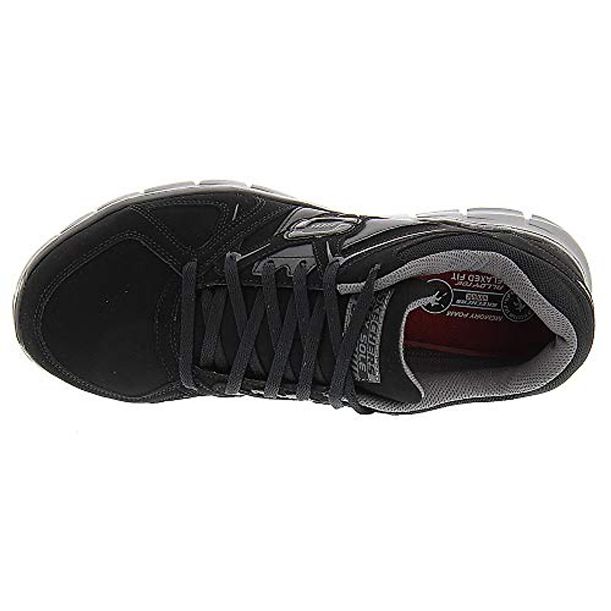 Skechers Men's Synergy Ekron Food Service Shoe, Black/Charcoal, 12 W US