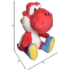 Little Buddy 1389 Super Mario All Star Collection Red Yoshi Plush, 7"