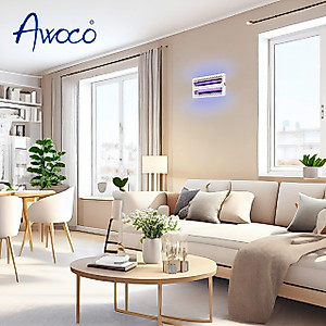 Awoco 11W 100V-240V LED Wall Mount or Table Standing Sticky Fly Trap Lamp for Capturing Flies, Mosquitoes, Moths and Flying Insect (Fly Trap)