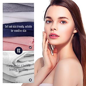 16 Count Premium Makeup Remover Cloths- Super Soft Not Wear Skin - 8×8 Inches - Highly Absorbent Microfiber Coral Velvet Fingertip Face Towels Washcloths for Hand and Make Up, Quick Dry- Multicolor