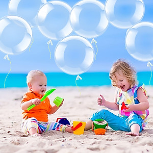 50 Pcs Clear Bubble Bobo Balloons Globos Burbuja Transparent Clear Balloons Transparent Balloons for Christmas Wedding Birthday Indoor Outdoor Party Decoration (12 Inch)