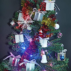 KPOSIYA 100 Pack Favor Boxes 2x2x2 inch Candy Boxes Metallic Silver Gift Boxes with Ribbons for Wedding Baby Shower Decorations Birthday Party Supplies (Metallic Silver, 100)